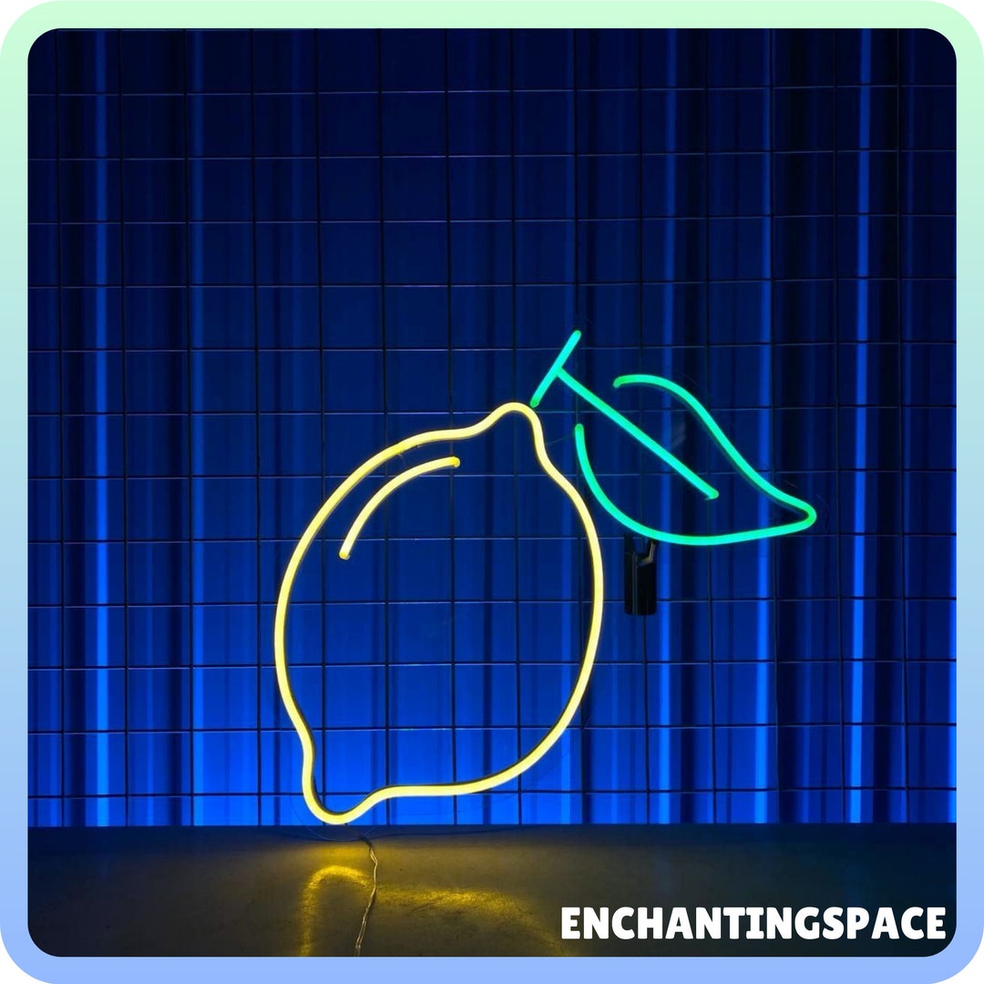 Lemon Neon Sign, Lime Led Light Sign, Lemon Fruit Neon Light, Juice ...