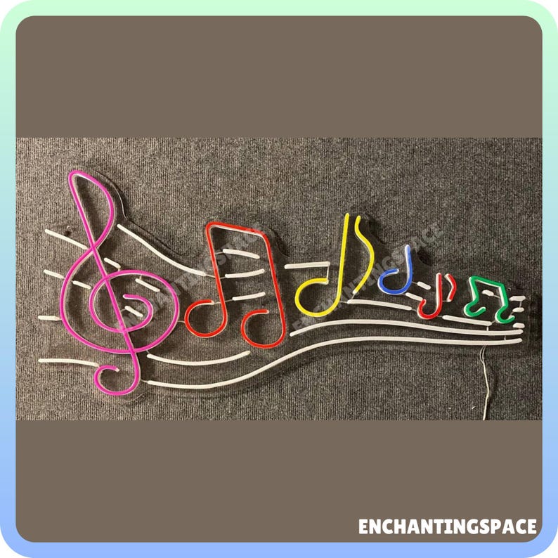 Musical Note Neon Sign, Music Instrument Led Sign Wall Art, Musical ...