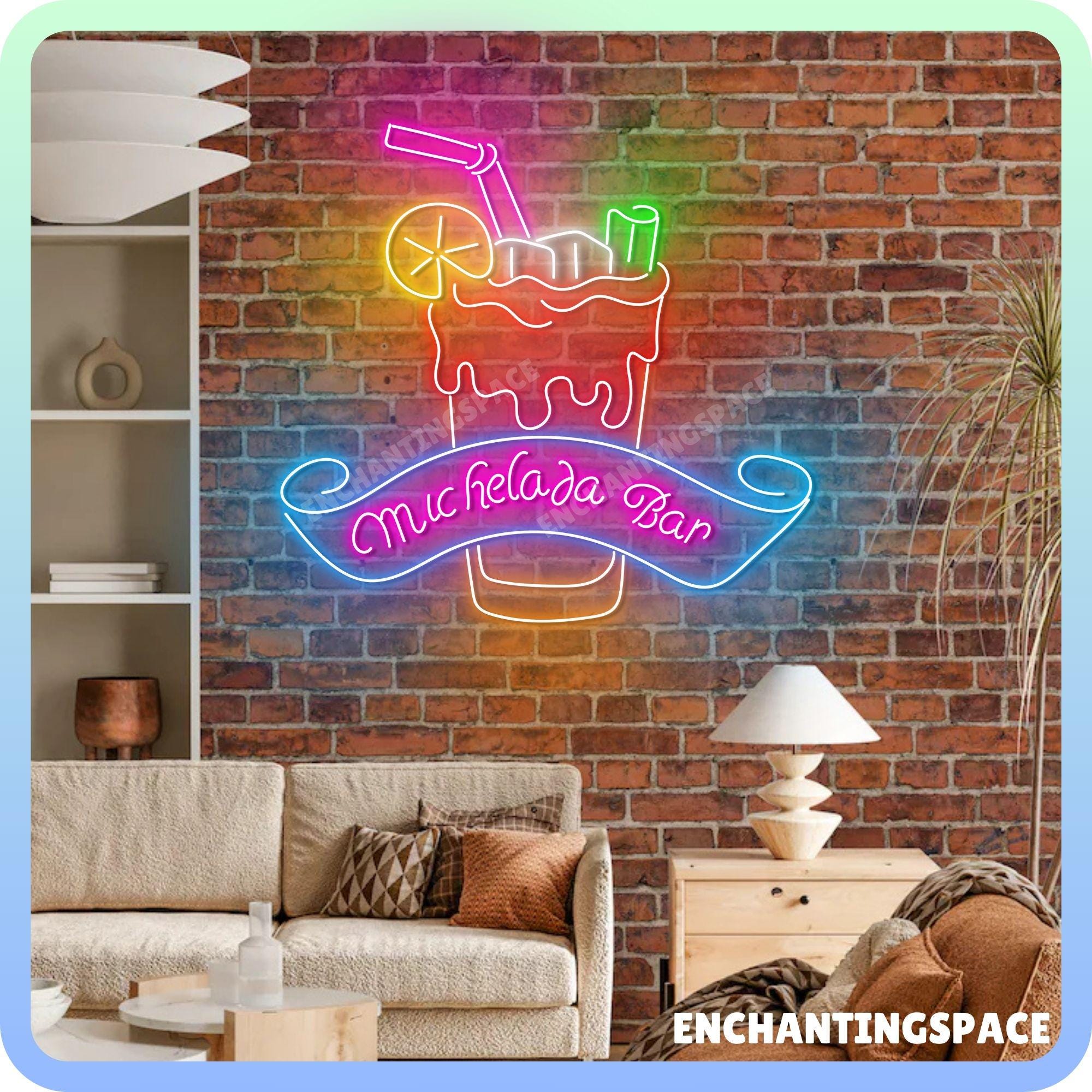 Michelada Bar Neon Sign, Michelada Cocktail Led Light, Cocktail Bar ...