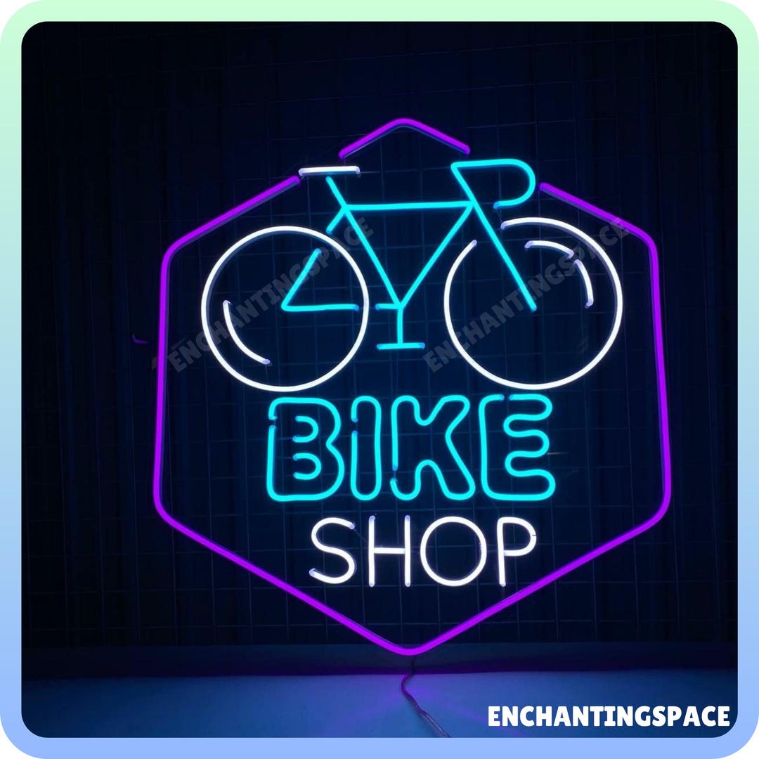 Bike Shop Neon Sign, Bike Shop Led Light, Open Led Sign for Bike Shop ...