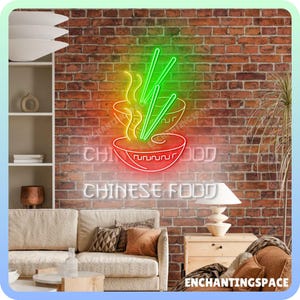 Chinese Food Neon Sign, Chinese Food Led Light Wall Art, Welcome Sign ...