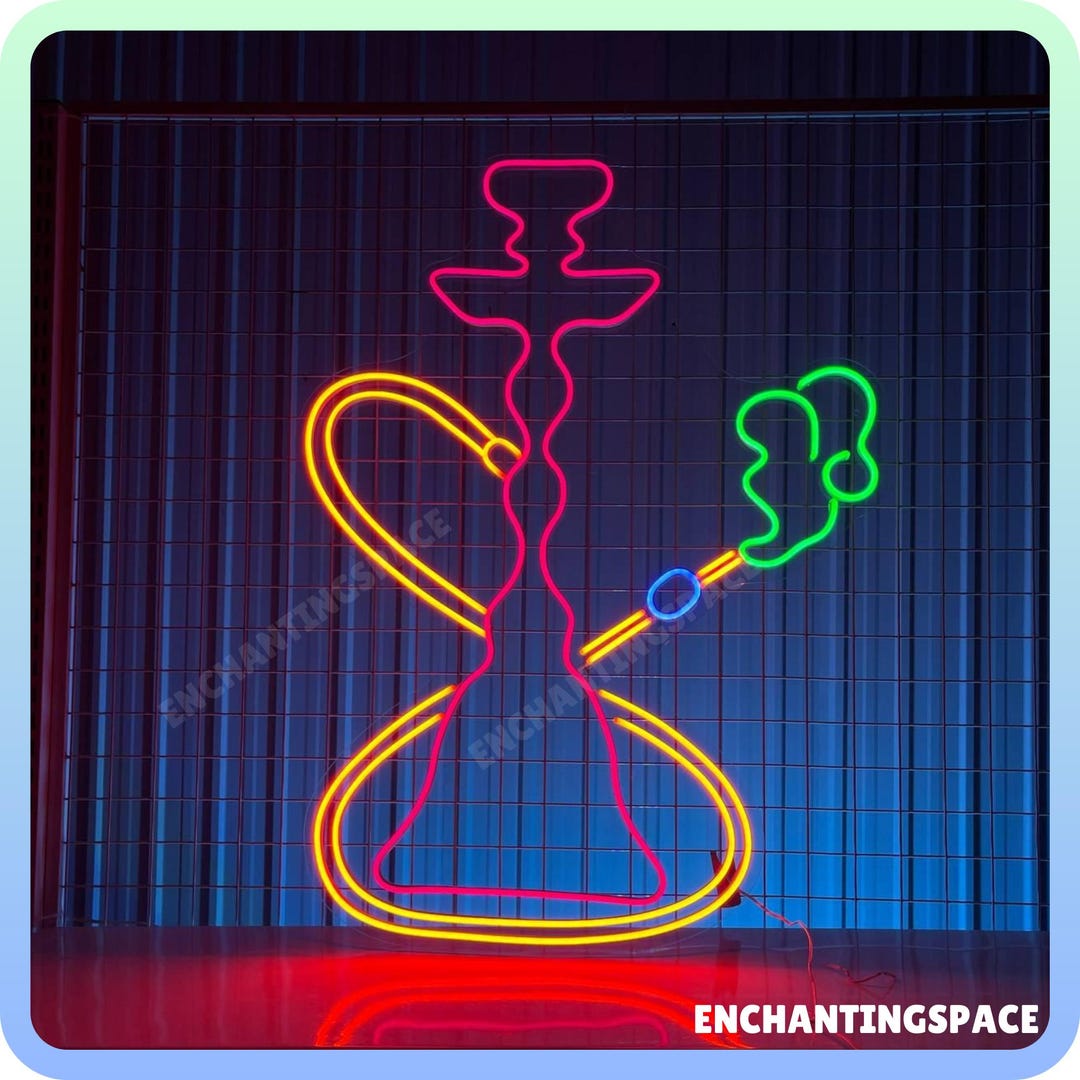 Shisha Hookah Neon Sign, Shisha Smoke Shop Led Signage, Shisha Tobacco ...