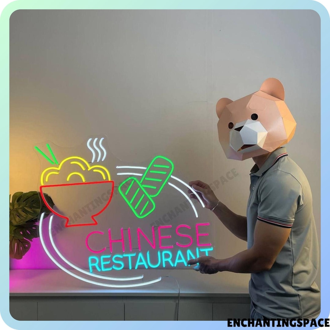 Chinese Restaurant Neon Sign Wall Hanging, Chinese Restaurant Led Sign ...