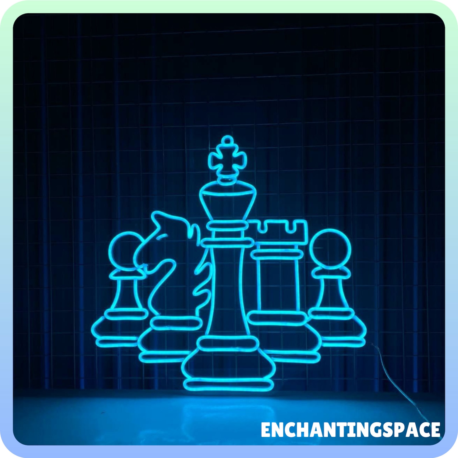 Chess Neon Sign, Chess Pieces Led Sign, Custom Neon Sign, Chess Club ...