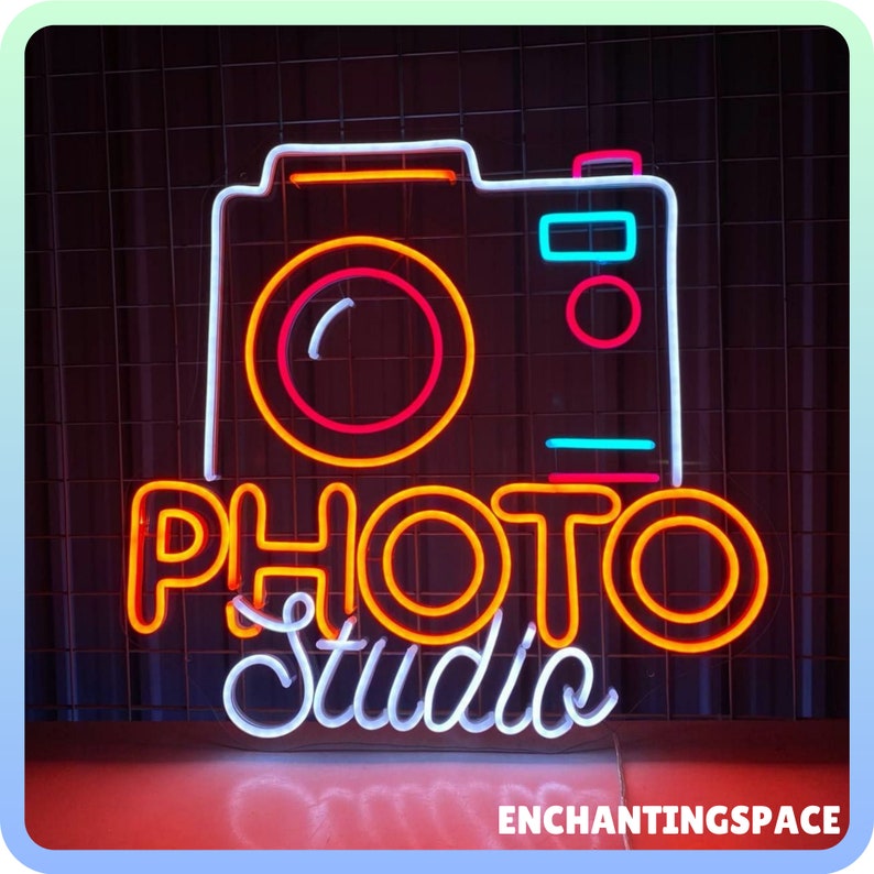 Photo Studio Neon Sign, Photo Booth Led Sign, Custom Neon Sign, Camera ...