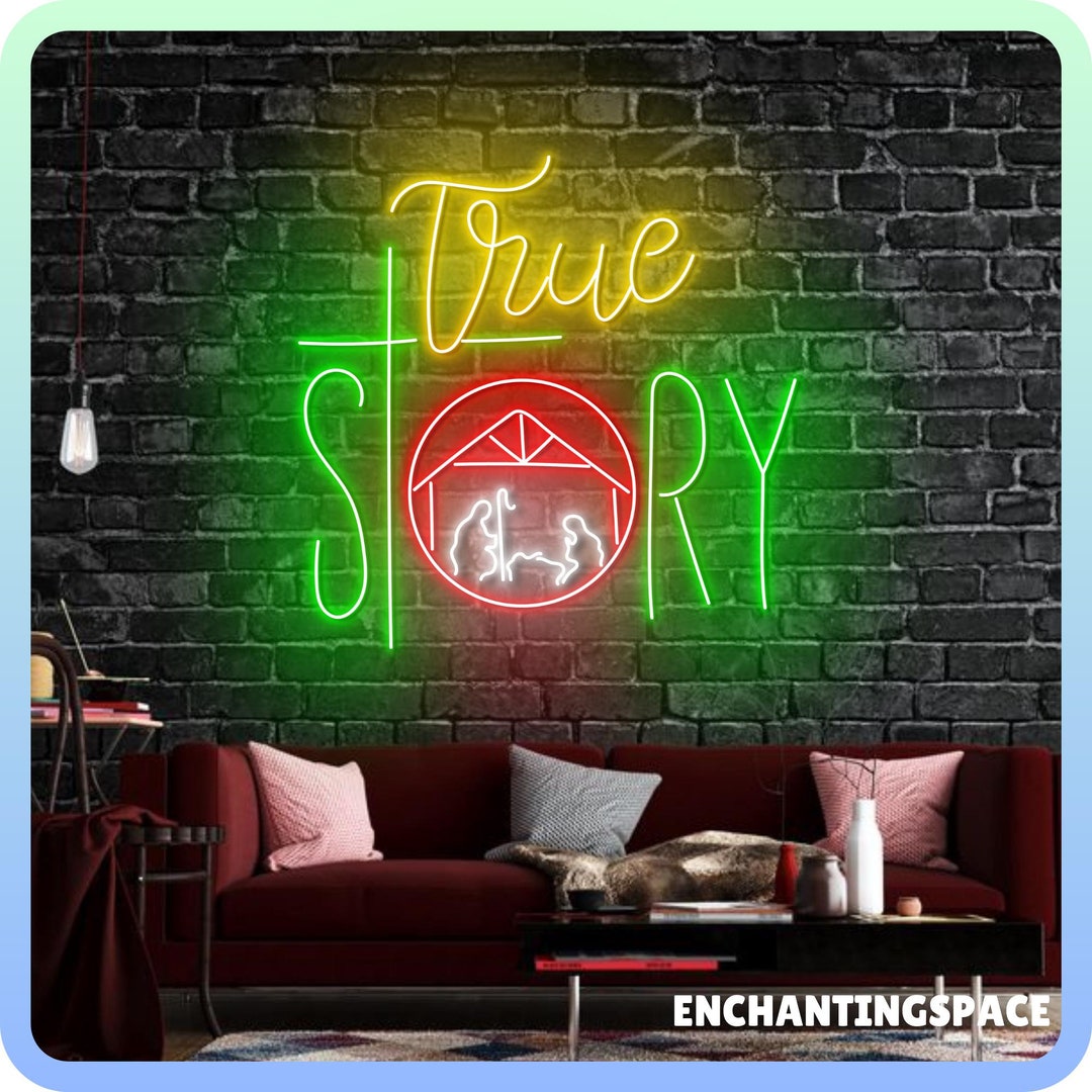 True Story Neon Sign, Holy Family Led Light, Custom Neon Sign, Holy ...