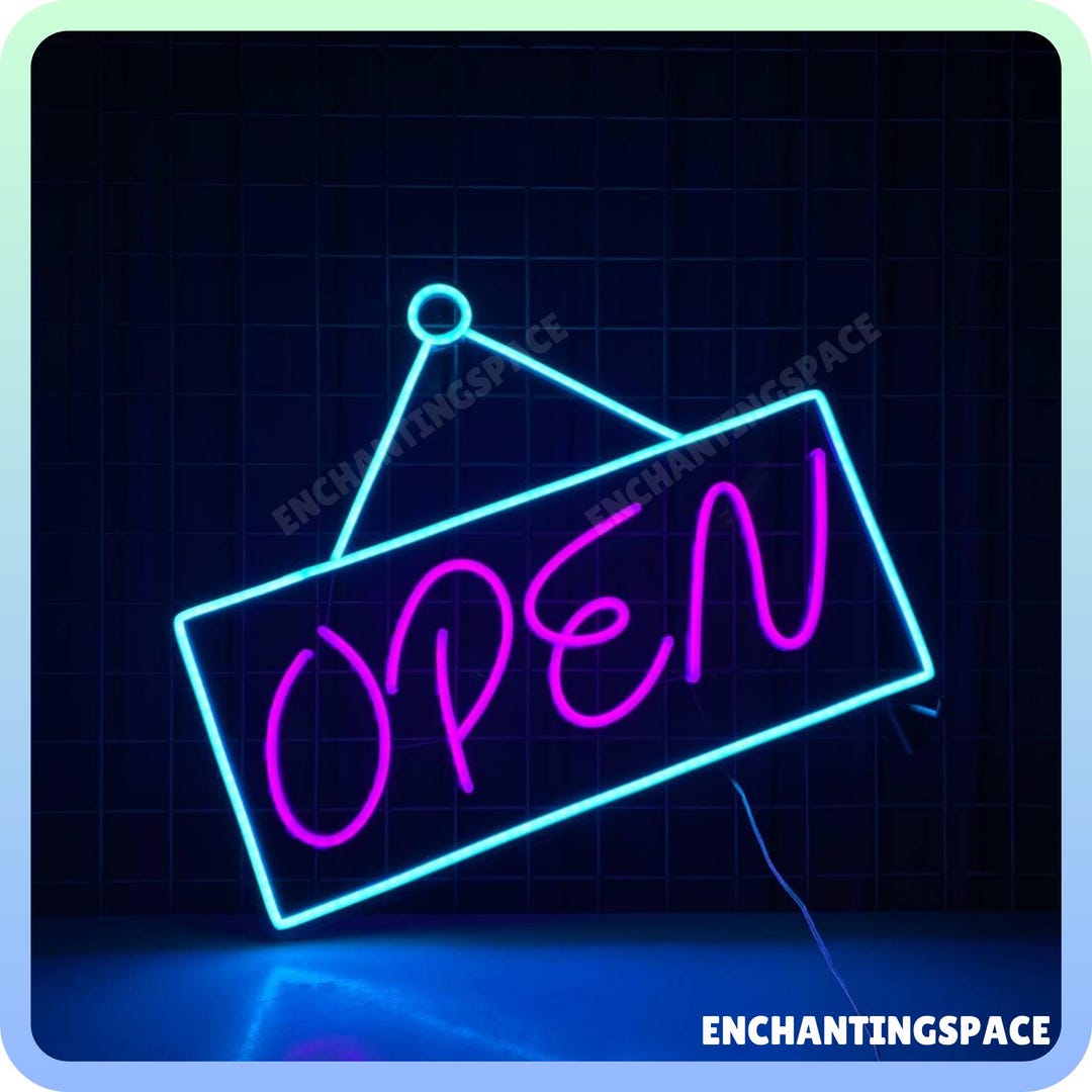 Open Signboard Neon Light, Open Sign Led Light for Store Shop Business ...