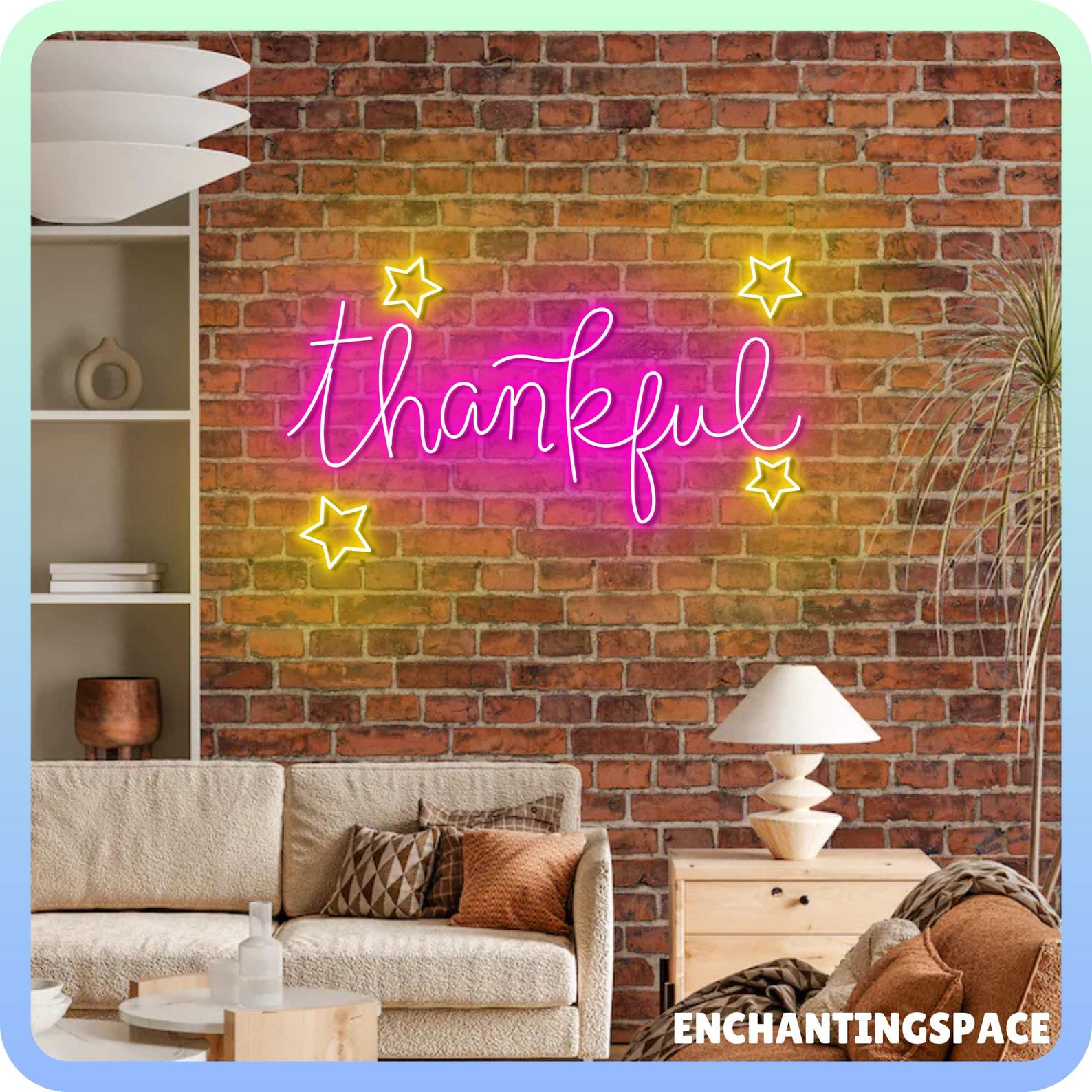 Thankful Neon Sign, Thankful LED Light, Custom Neon Sign, Thanksgiving ...
