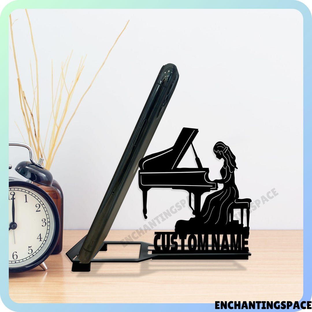 Customize Piano Metal Phone Stand, Pianist Metal Phone Holder, Piano ...