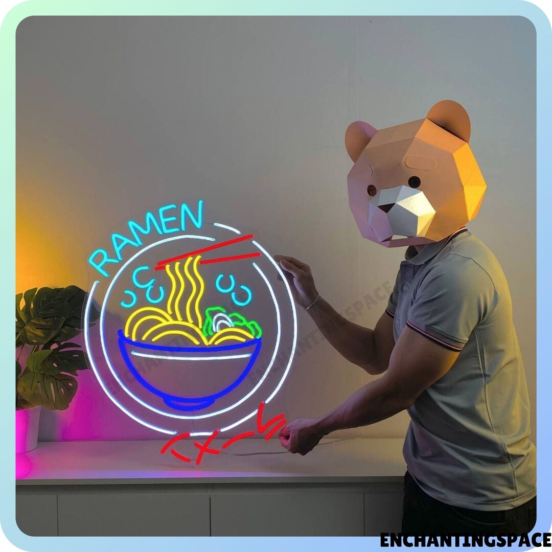 Ramen Neon Sign Wall Art, Ramen Led Signboard, Japanese Ramen ...