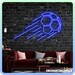 Soccer Ball Flying Neon Sign, Soccer Ball Led Light, Football Neon ...