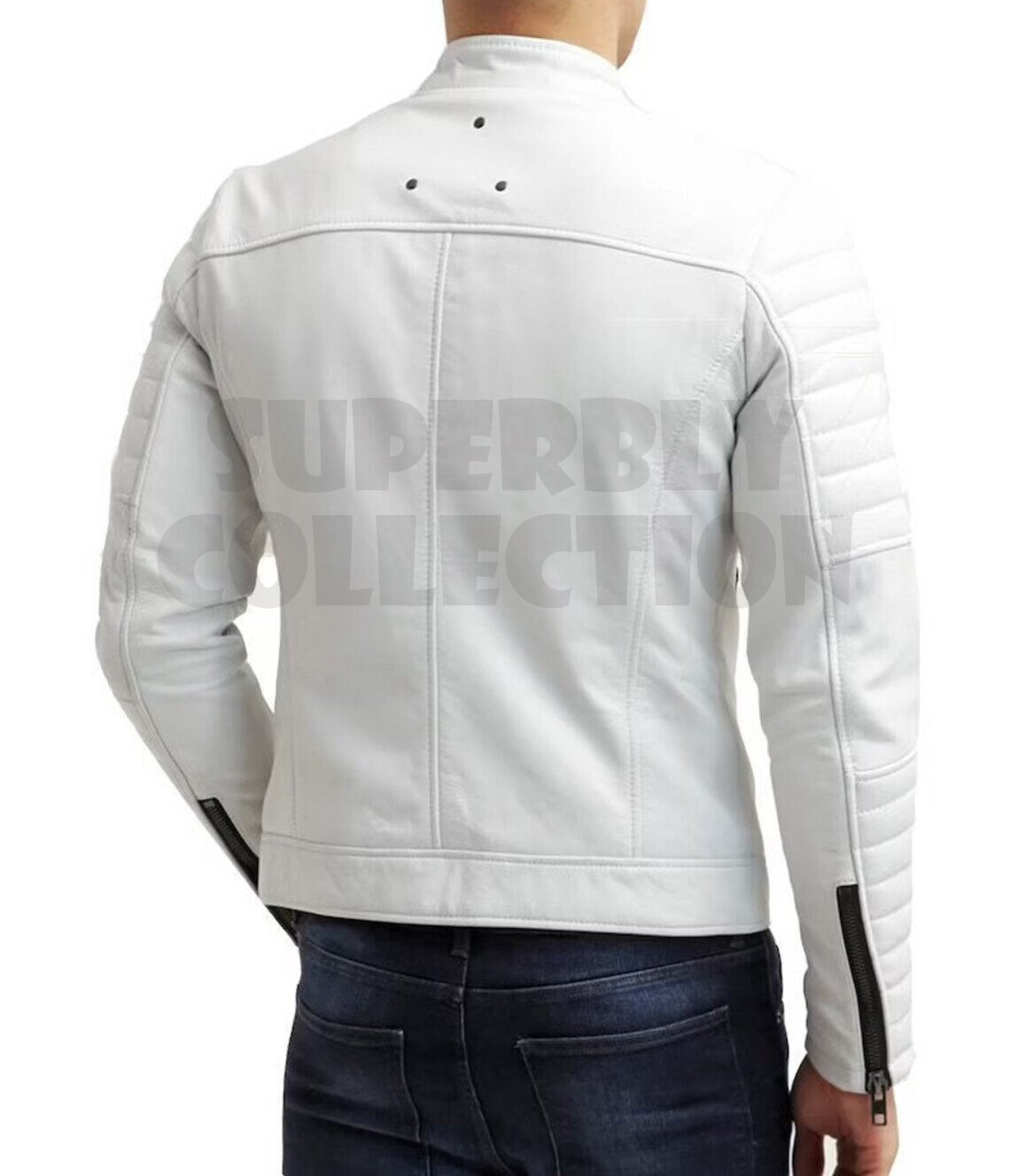 White Lamb Leather Motorcycle Jacket Real Leather Stylish Jacket for ...