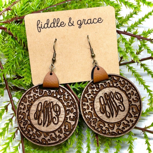 Monogram Earrings - Etsy