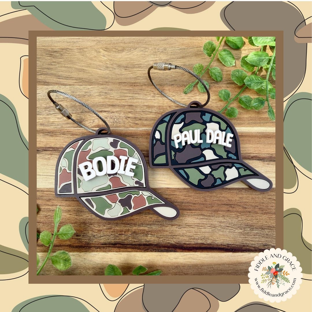 Custom Hat Name Tag | Personalized Backpack Tag | Camo Name Tag ...