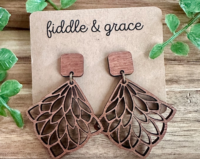 Mandala Hoop Earrings Boho Earrings, Statement Earrings, Nature ...