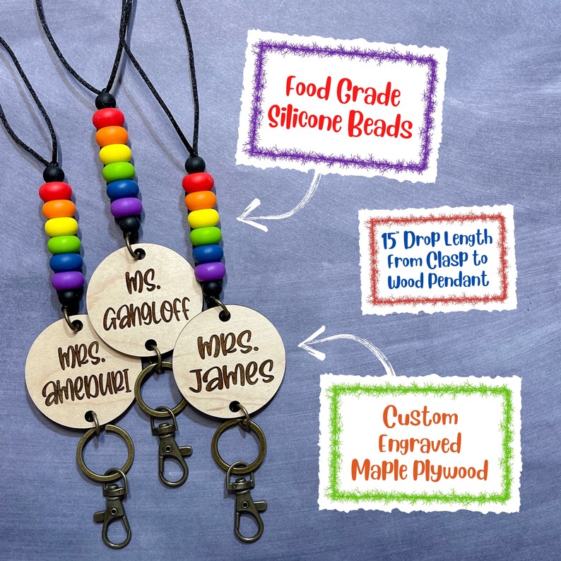 Teacher Lanyard | Lanyard | Teacher | Badge Holder | Lanyard Badge ...