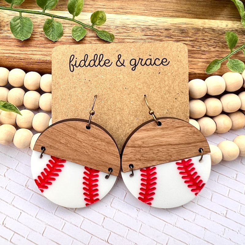 Baseball Earrings - Etsy