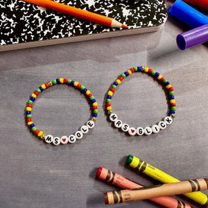 Personalized Word Bracelet | Teacher Bracelet | Autism Awareness ...