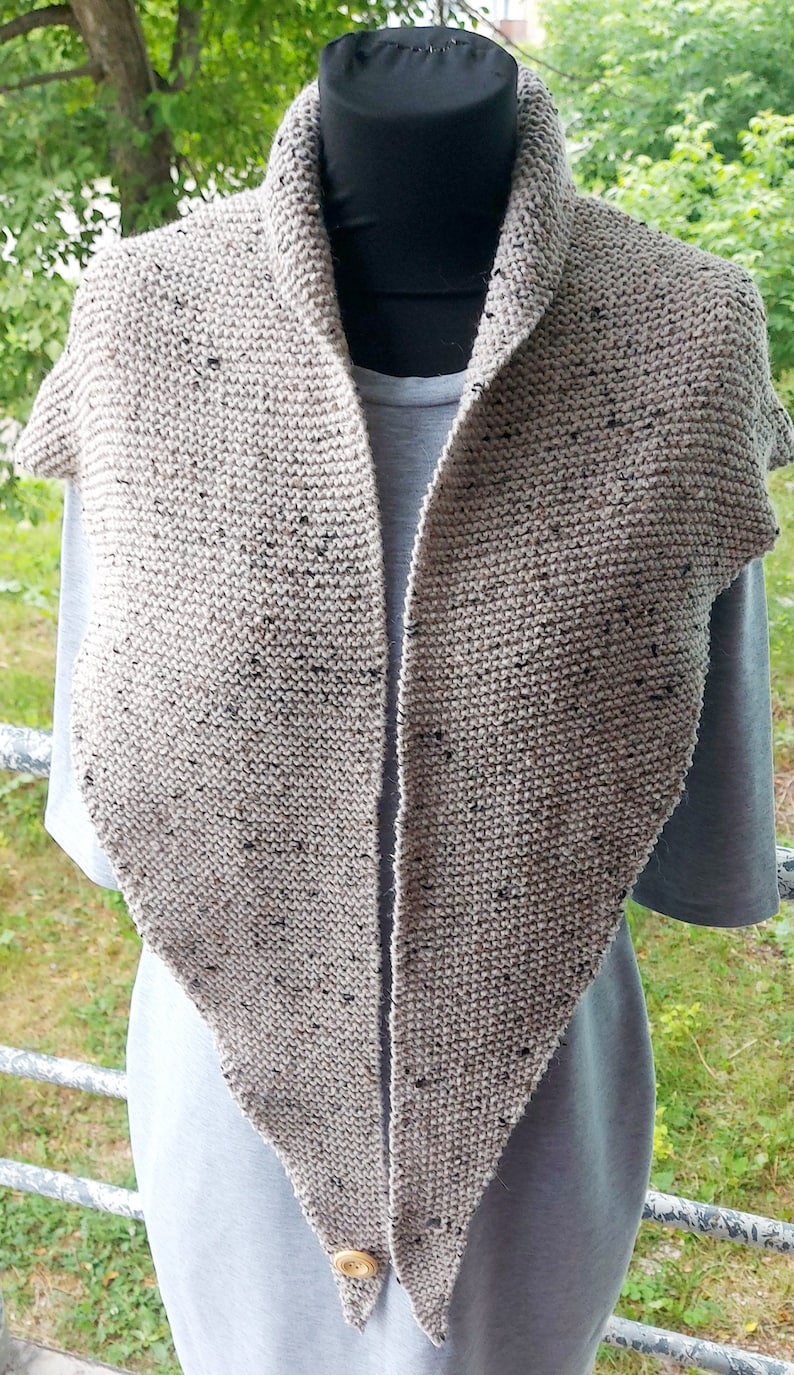 Chunky Outlander Shawl Cozy Cosplay Cape for Outlander Fans, Hand Knit ...