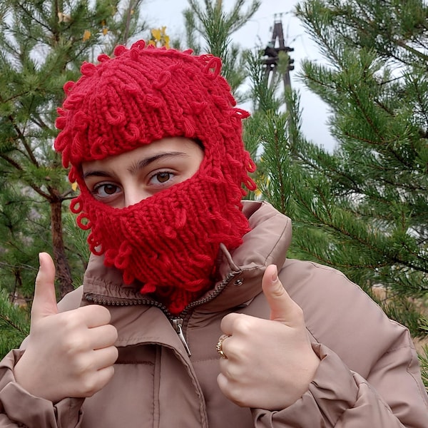 Furry Ski Mask - Etsy