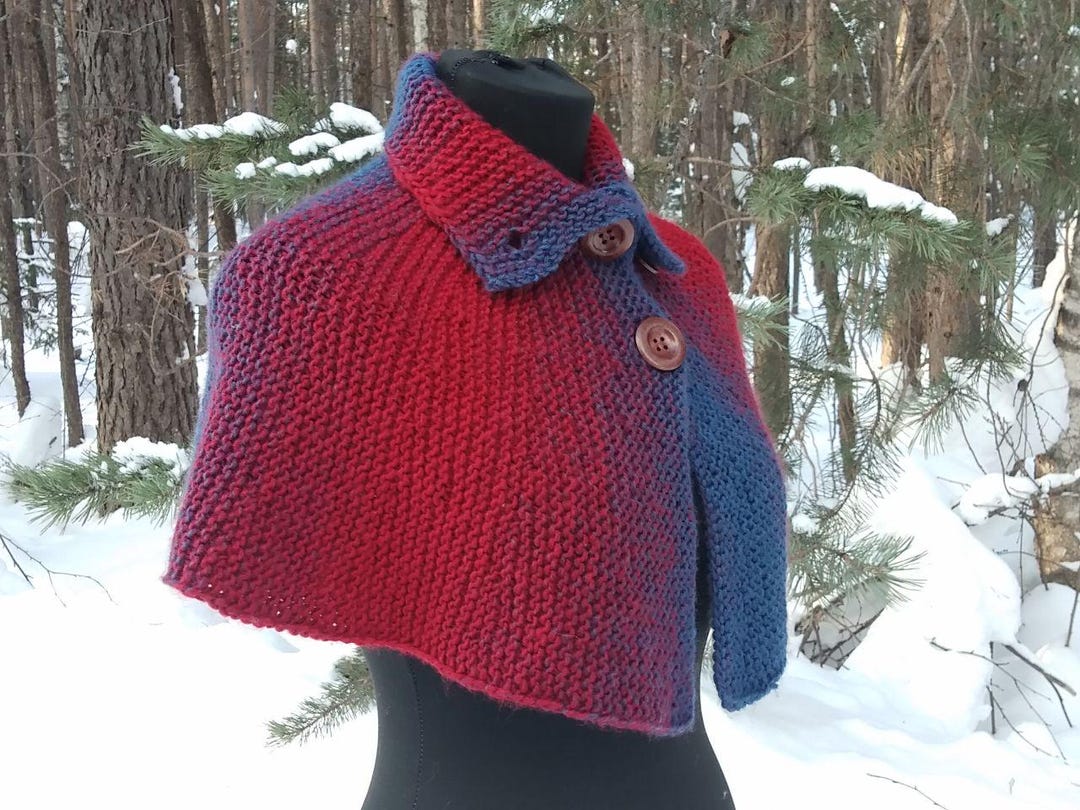 Outlander Shawl, Claire's Red Collar, Outlander Knitted Wool Cape ...