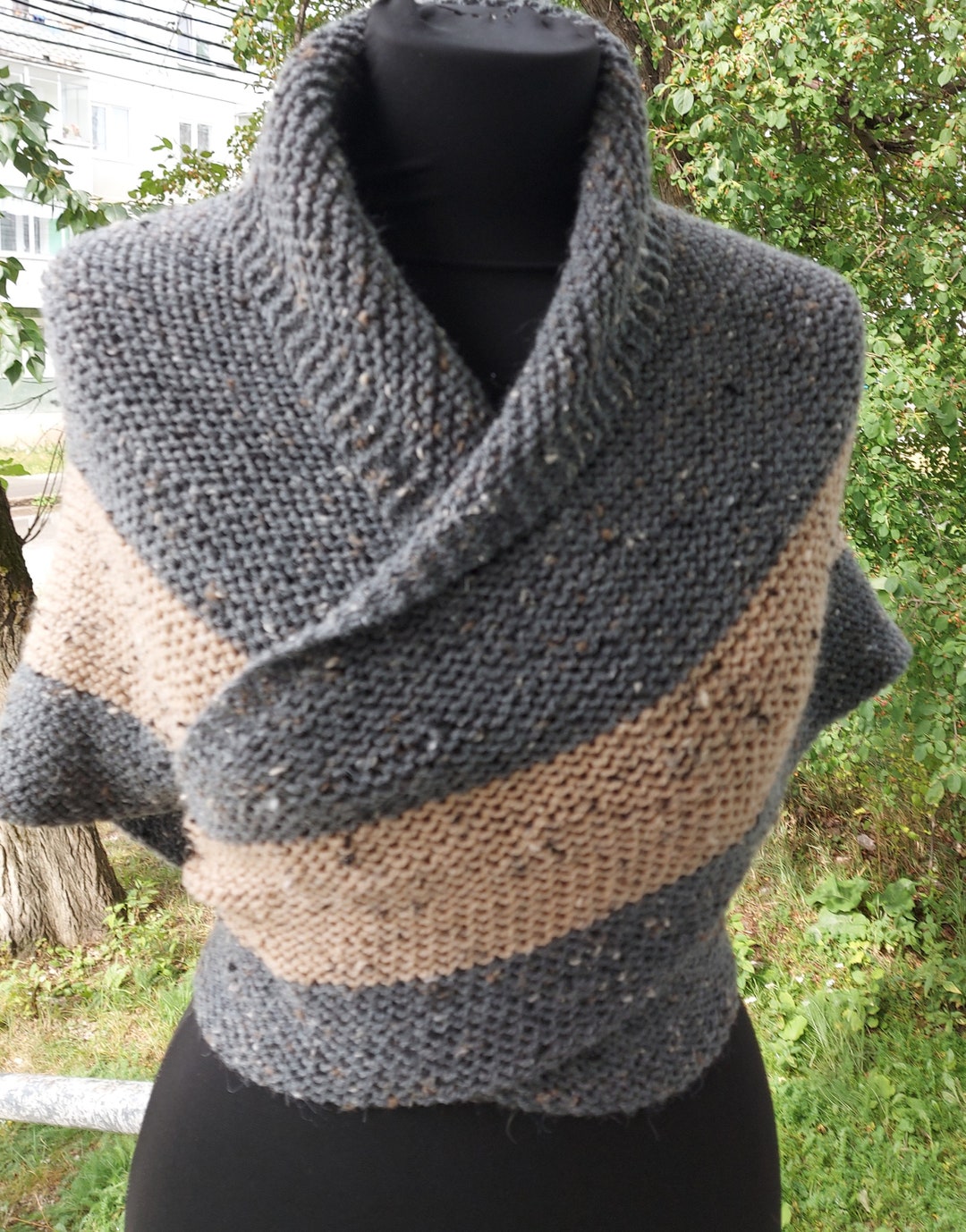 Gray Outlander Shawl , Outlander Gifts for Wife, Claire Knitted Shrug ...