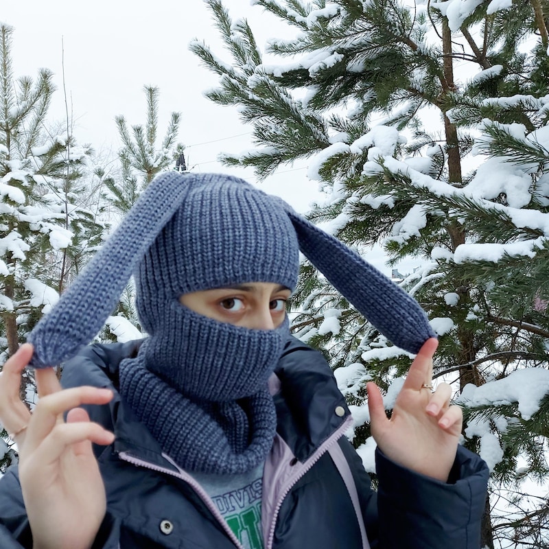 Bunny Balaclava - Etsy