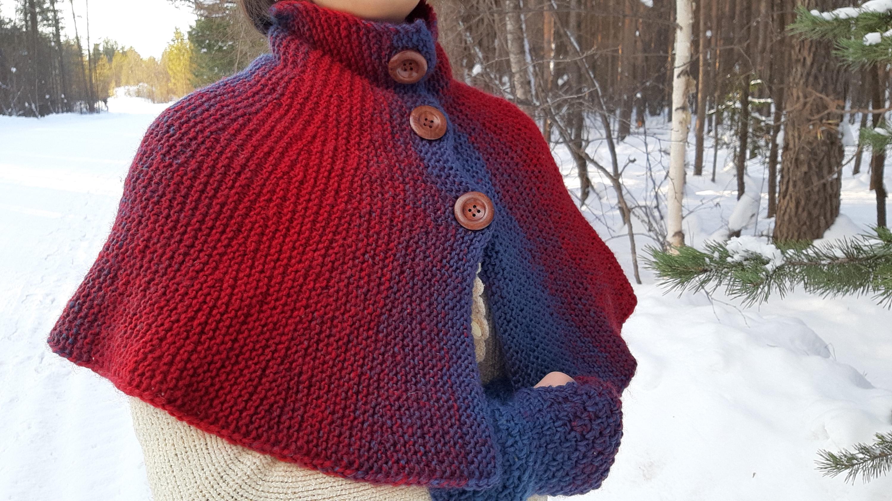 Outlander Shawl, Claire's Red Collar, Outlander Knitted Wool Cape ...