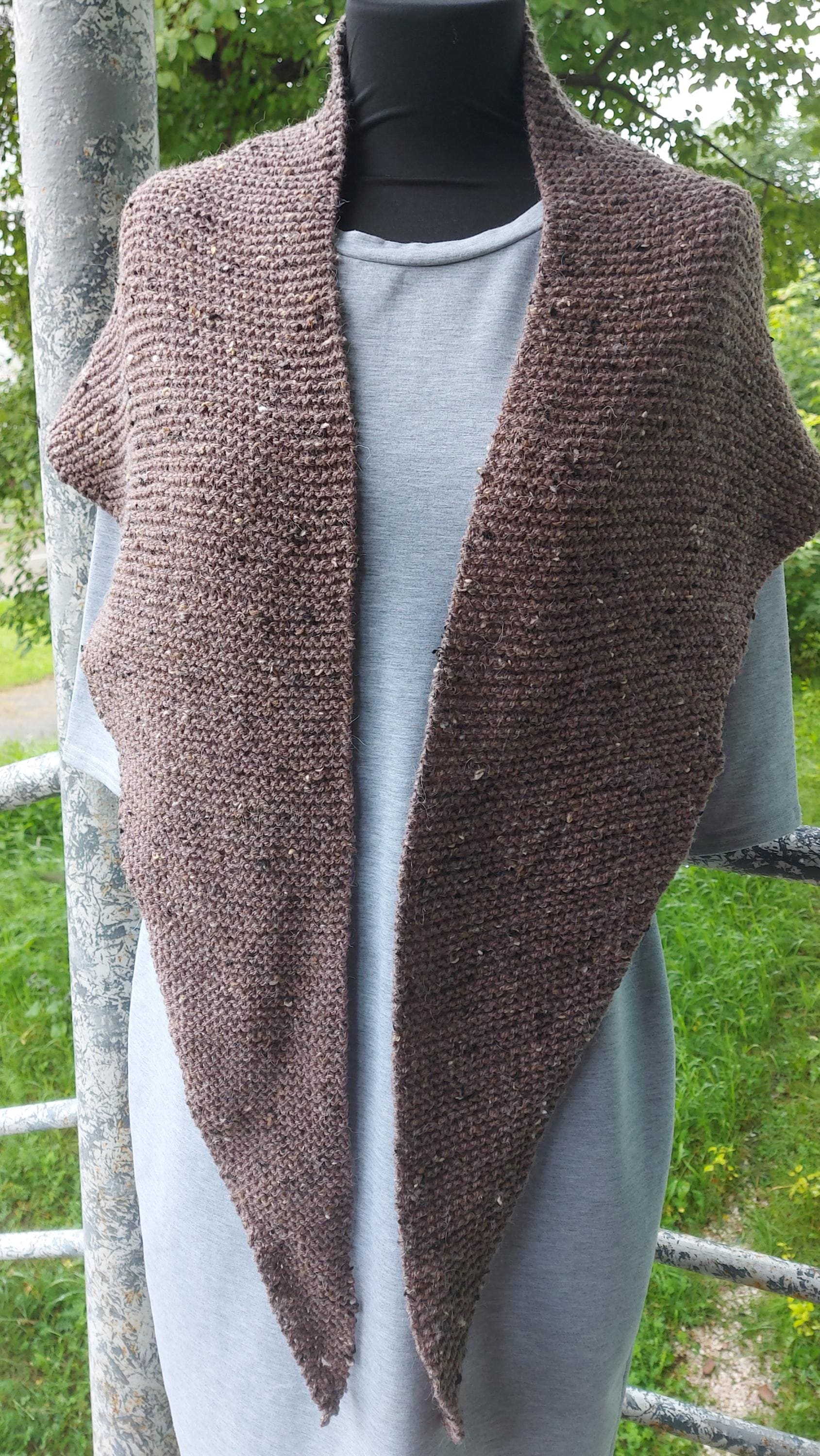Chunky Outlander Shawl Cozy Cosplay Cape for Outlander Fans, Hand Knit ...