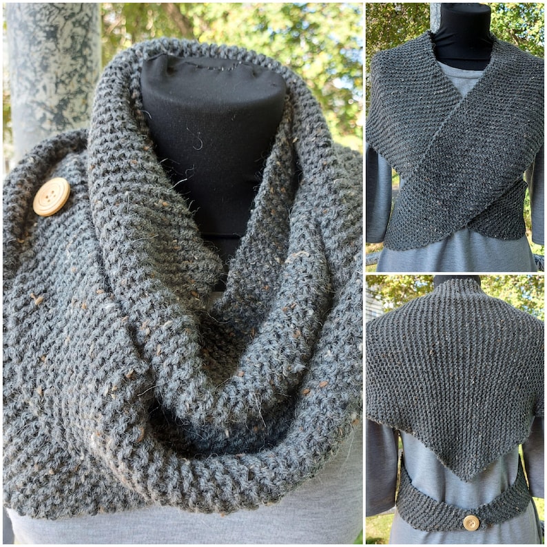 Chunky Outlander Shawl Cozy Cosplay Cape for Outlander Fans, Hand Knit ...