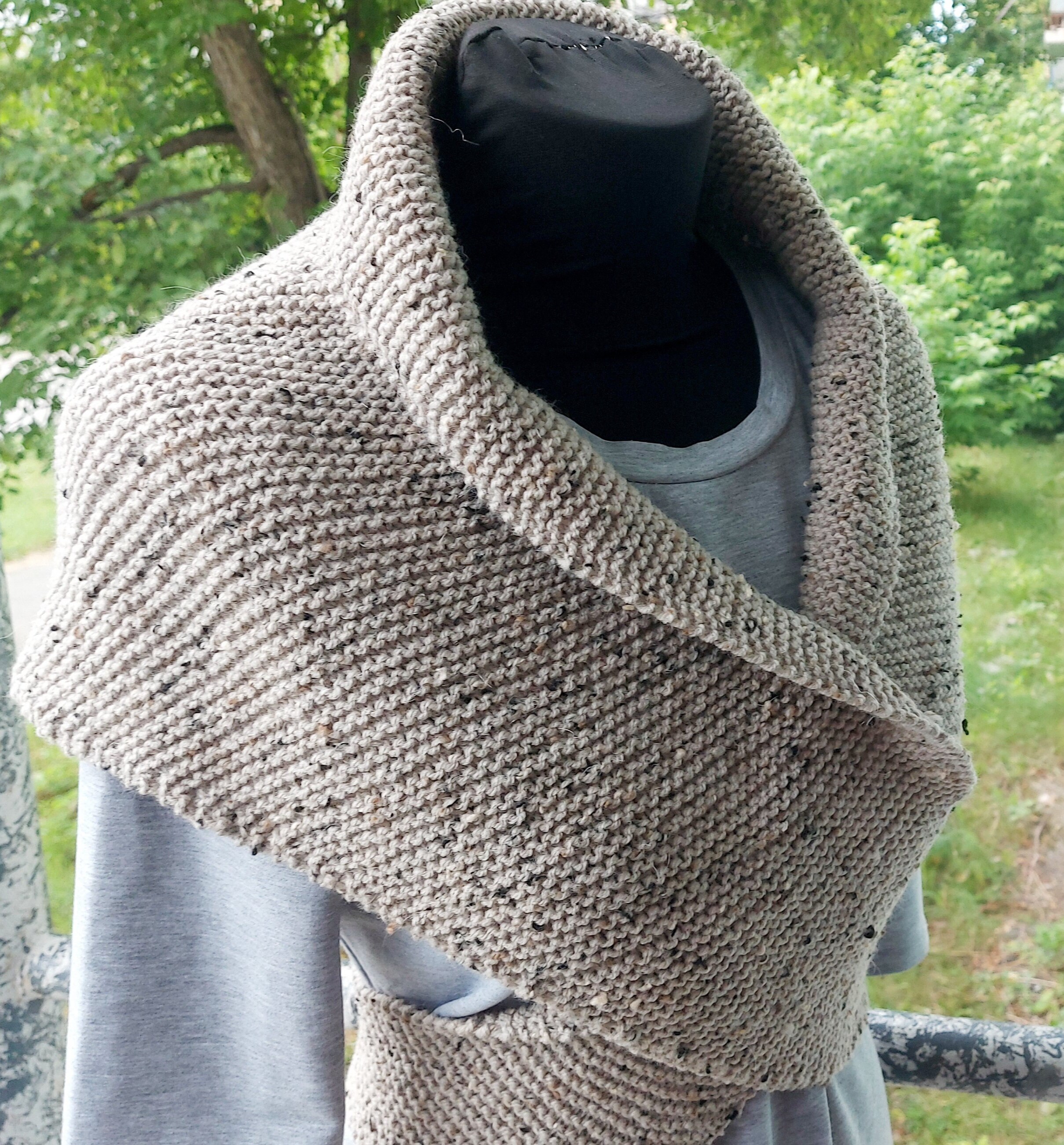 Chunky Outlander Shawl Cozy Cosplay Cape for Outlander Fans, Hand Knit ...