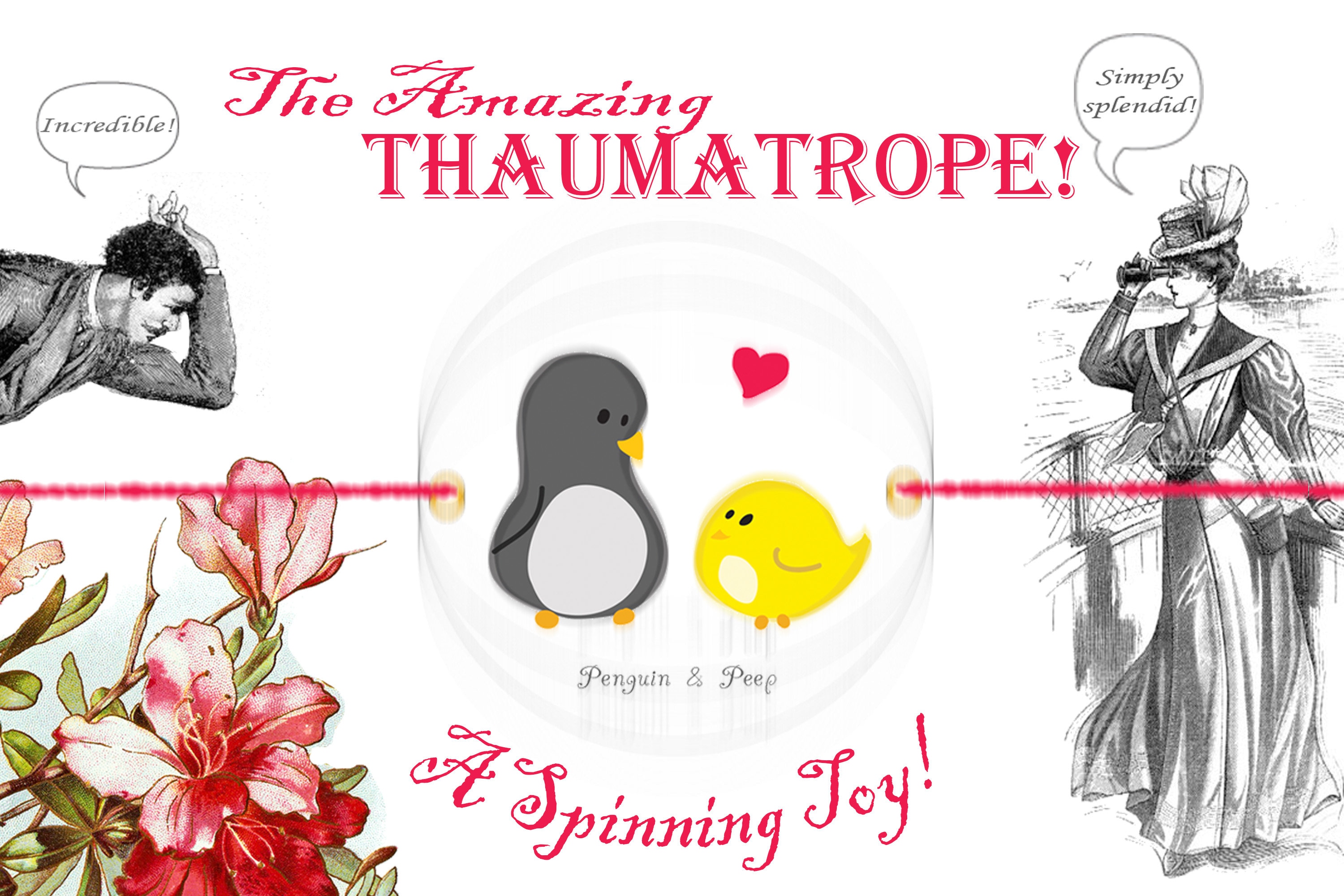 DIY Thaumatrope Penguin & Peep | Kids Activity | Optical Toy ...