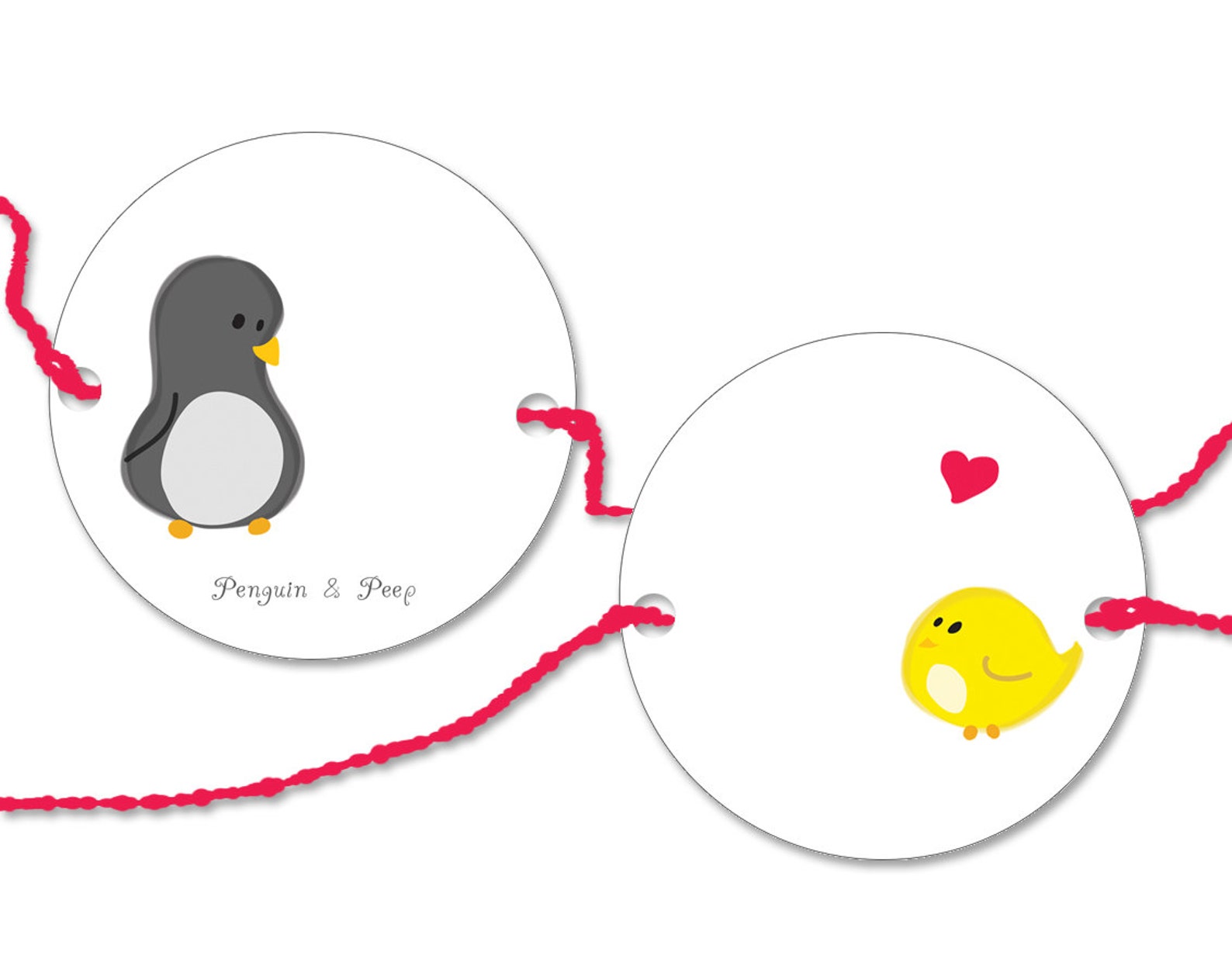 Thaumatrope Penguin & Peep Party Favor Animation Spinner - Etsy