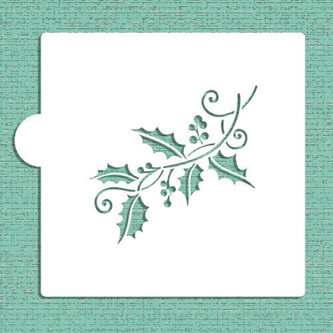 Holly Spray Stencil - Etsy