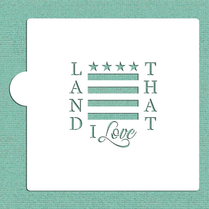 Land That I Love Stencil - Etsy