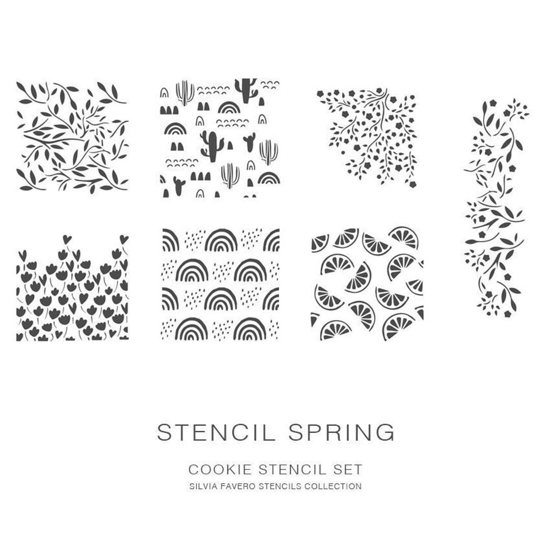 Spring Cookie Stencil Set 7 in 1 - Etsy