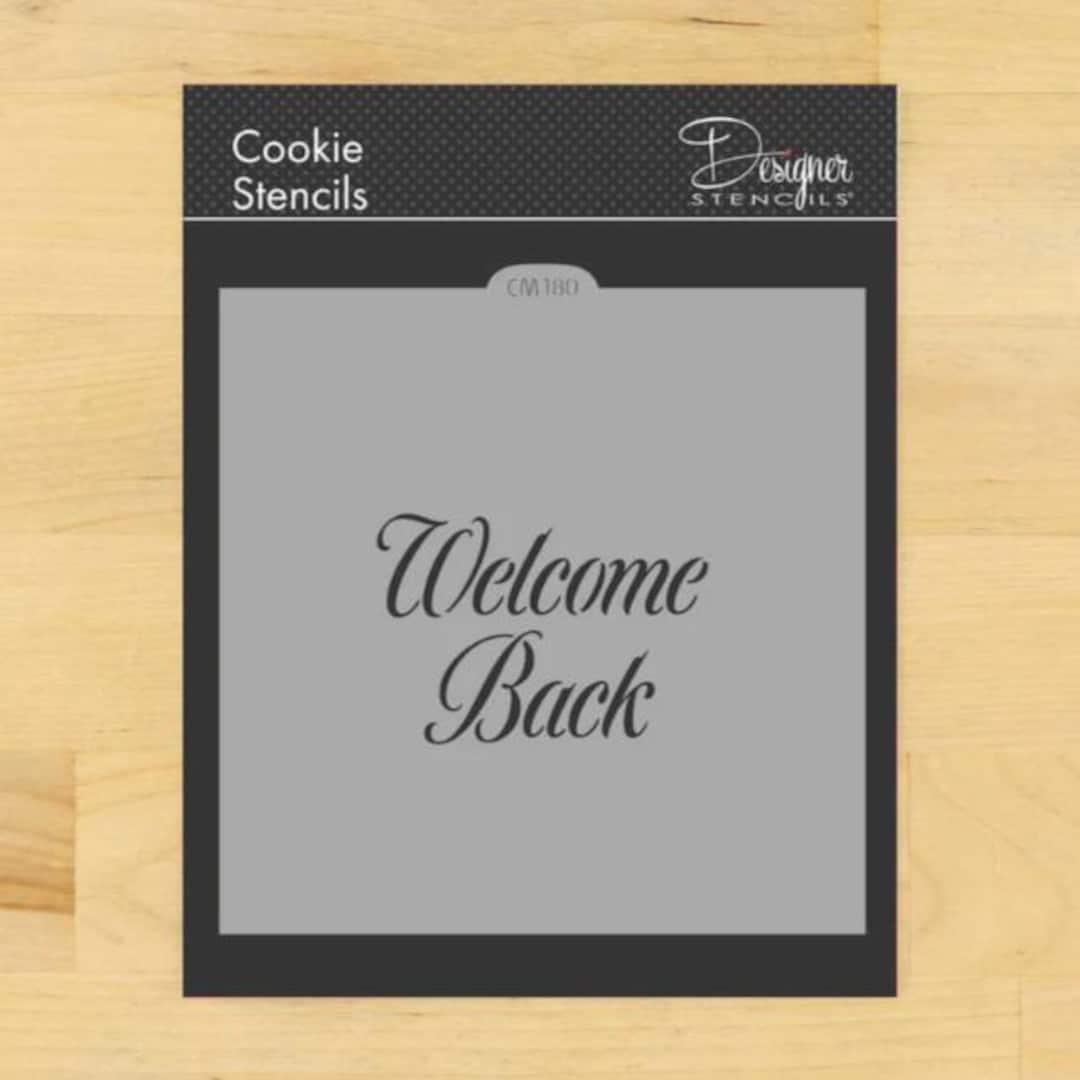 Welcome Back Stencil - Etsy