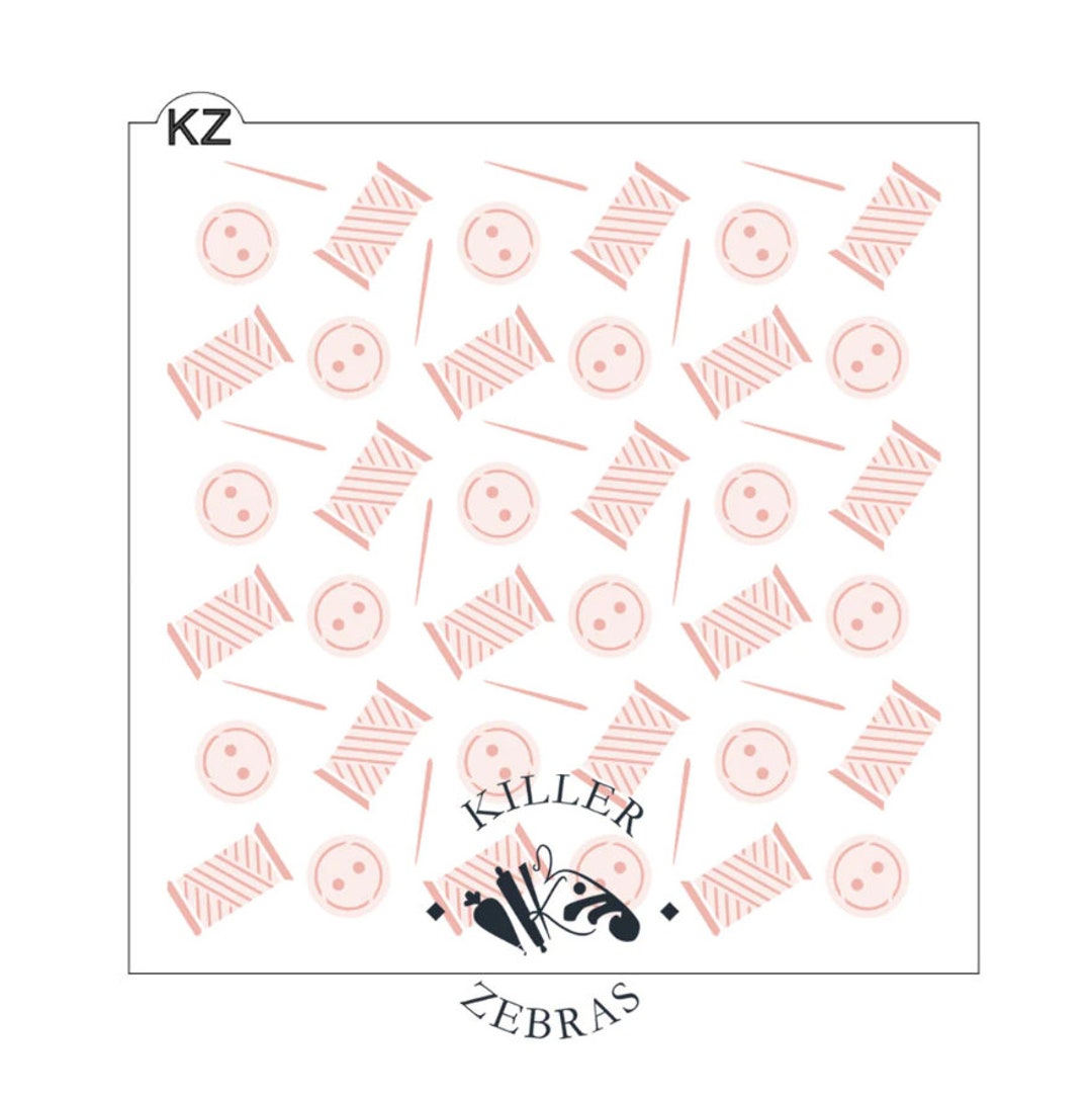 Bust My Buttons Stencil 2 Pc - Etsy