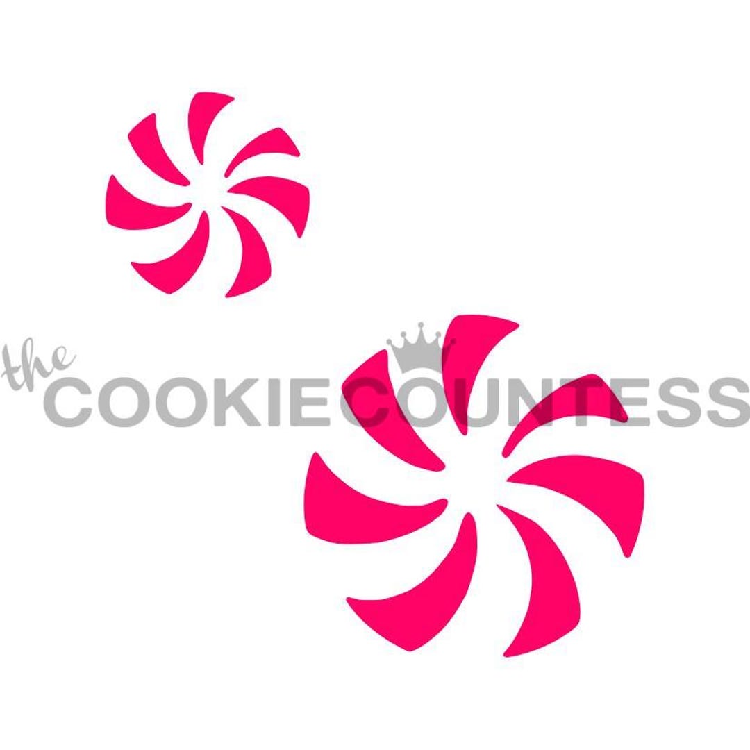 Peppermint Swirls 2 Sizes Stencil - Etsy