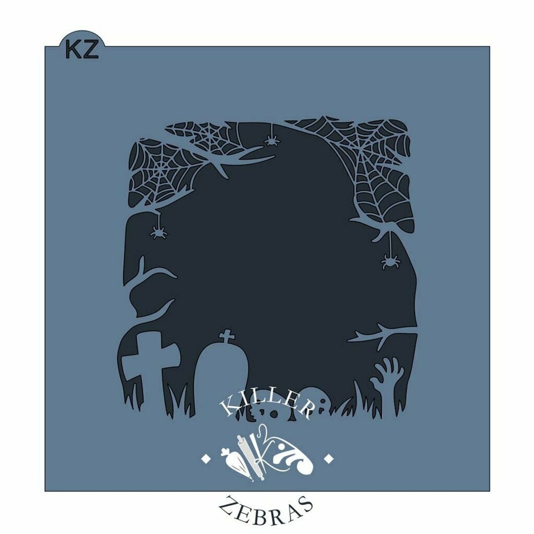 Graveyard Stencil - Etsy