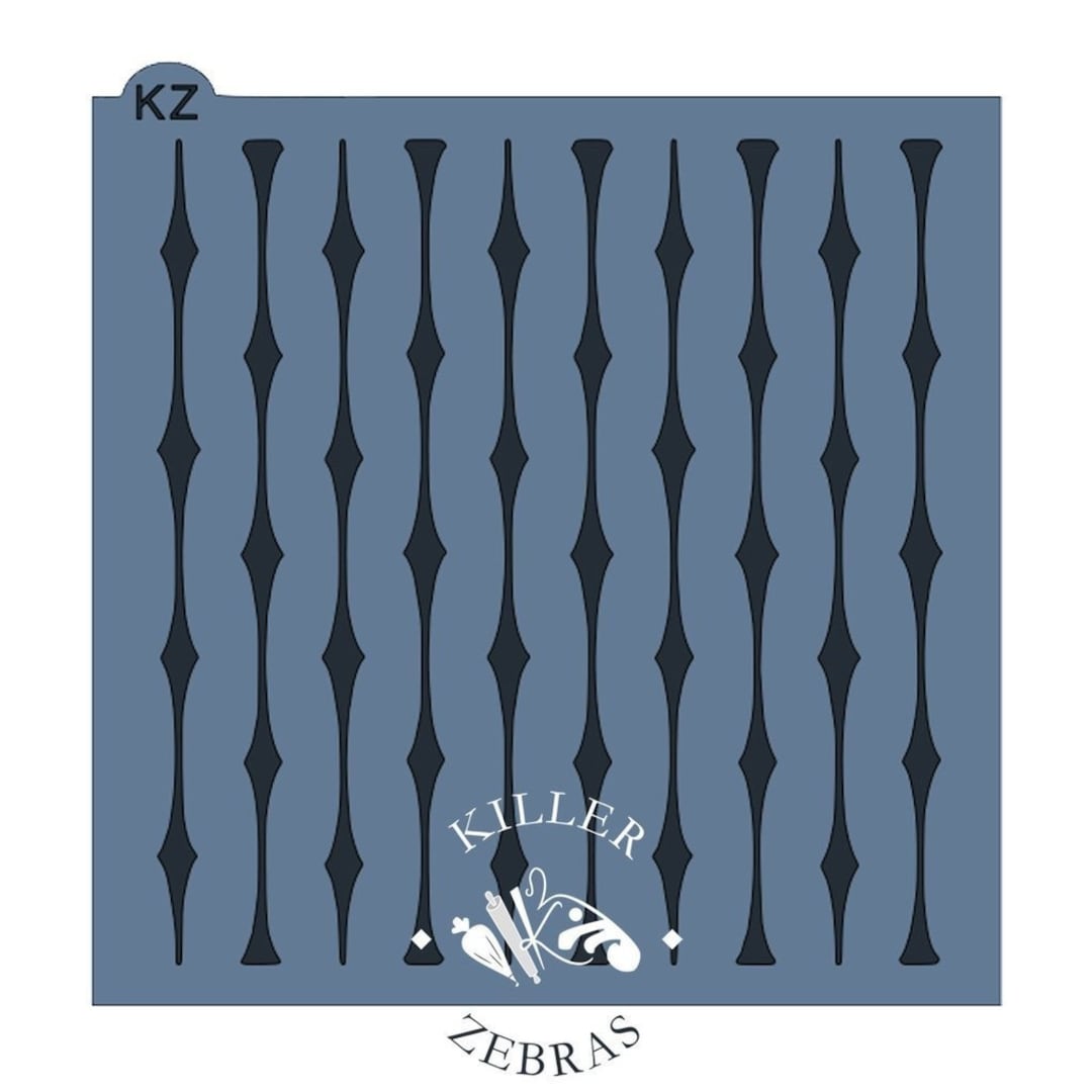 Diamond Pinstripes Stencil - Etsy