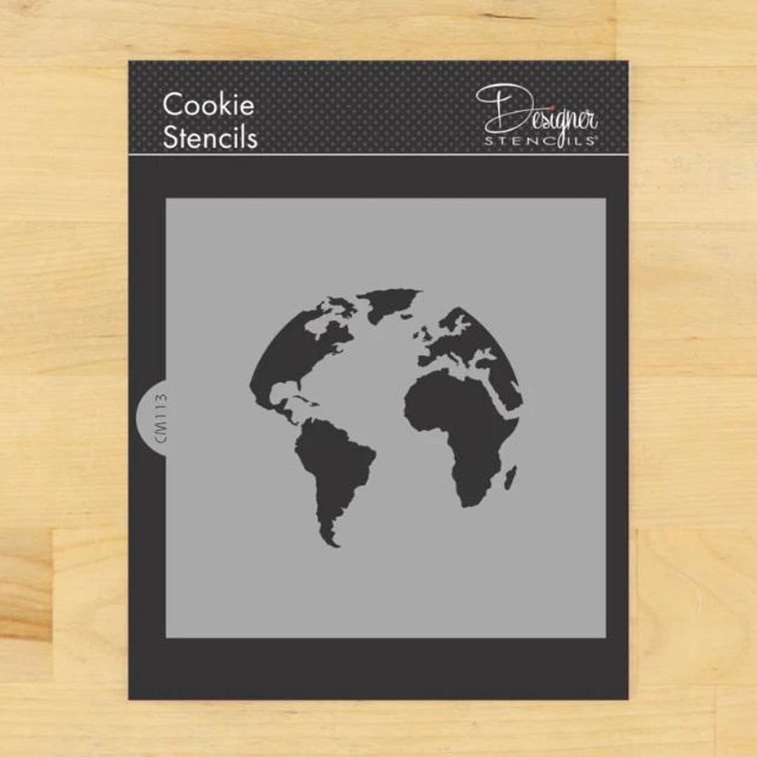 World Map Stencil - Etsy