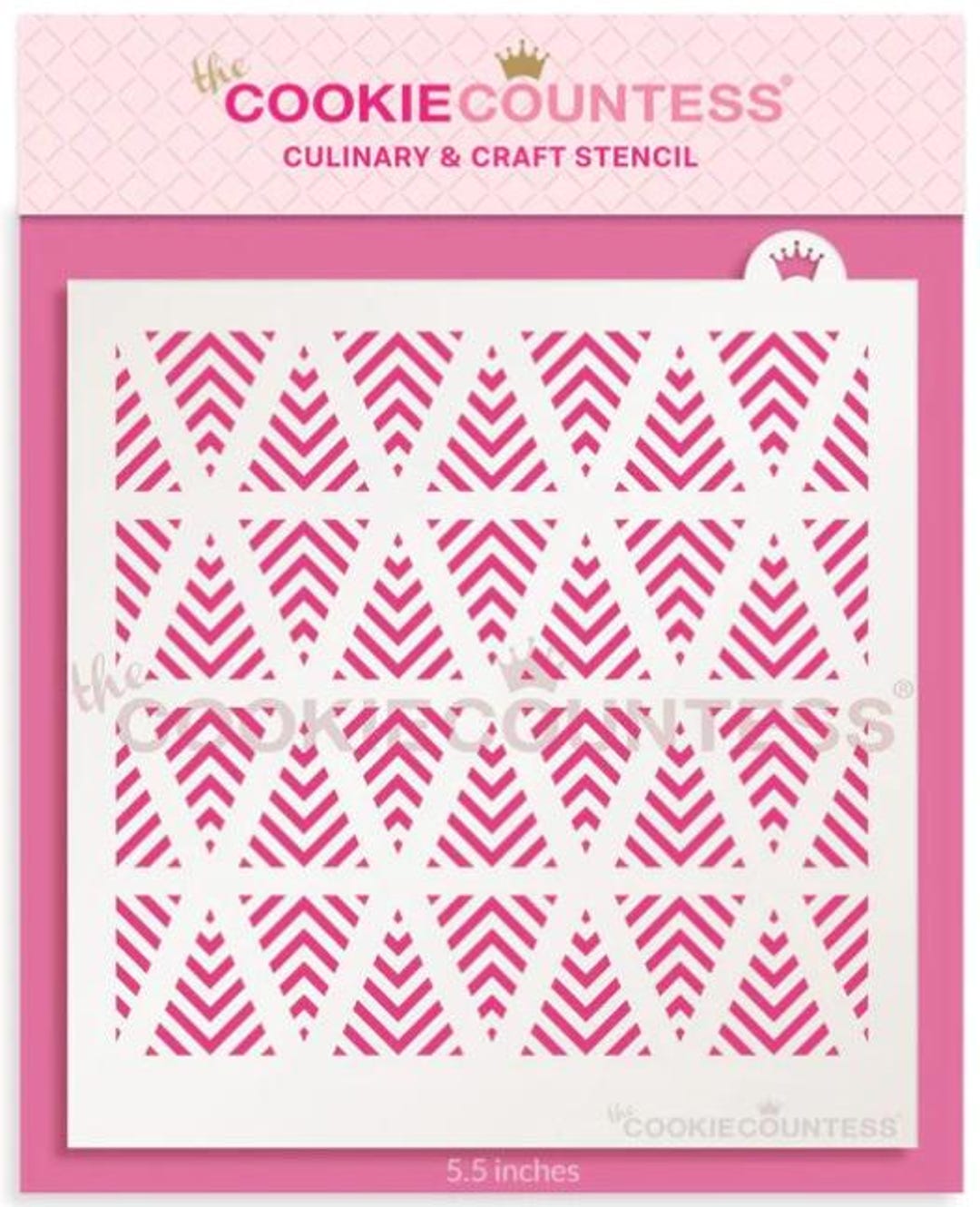 Chevron Trees Pattern Stencil - Etsy