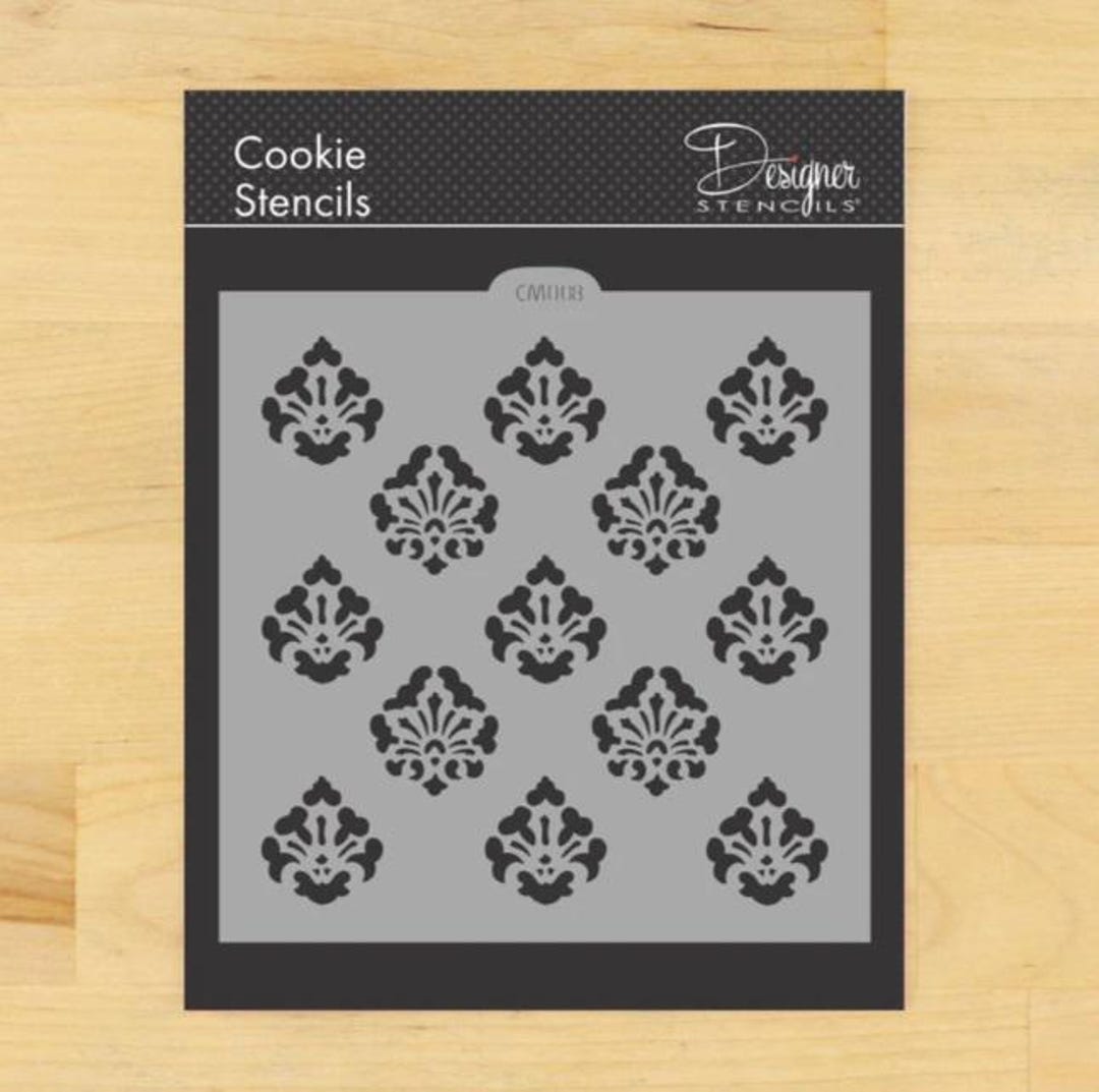 Mini Damask Stencil - Etsy