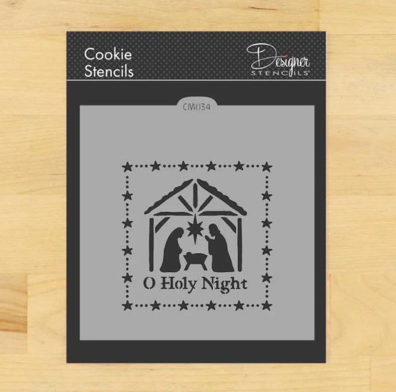 O Holy Night Stencil - Etsy