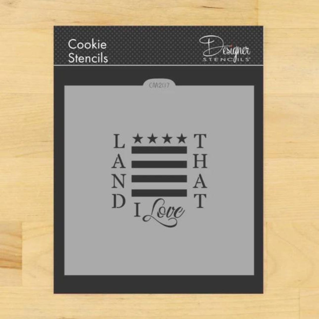 Land That I Love Stencil - Etsy