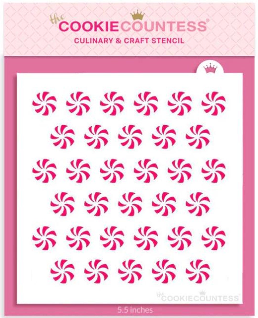 Peppermint Swirls Stencil - Etsy