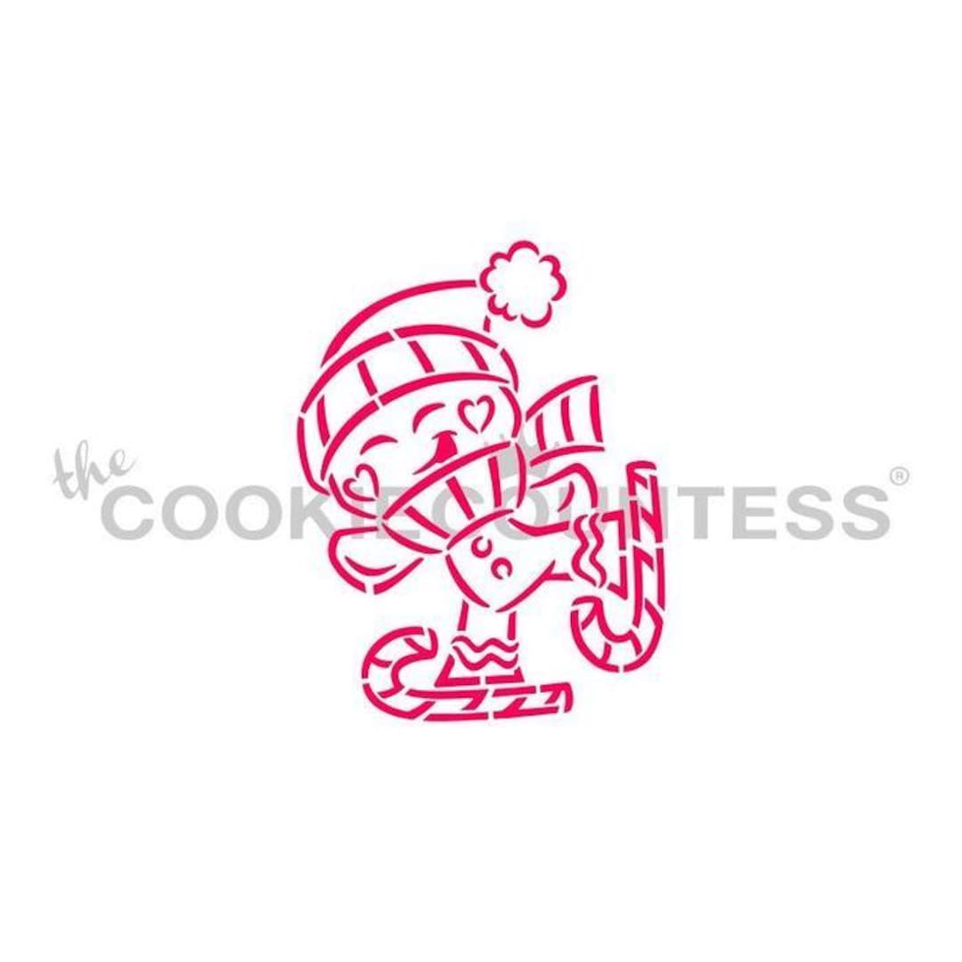 Gingerbread Ice Skating PYO Stencil - Etsy