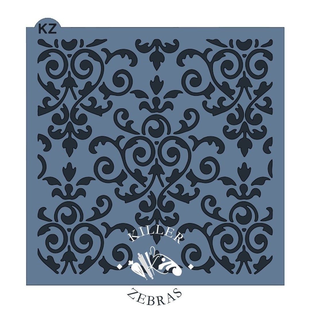 Damask Stencil - Etsy