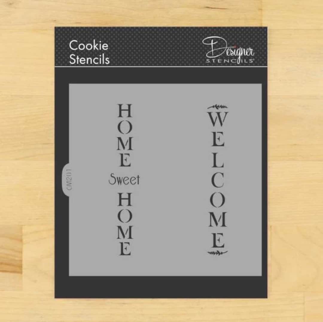 Welcome Home Stencil - Etsy